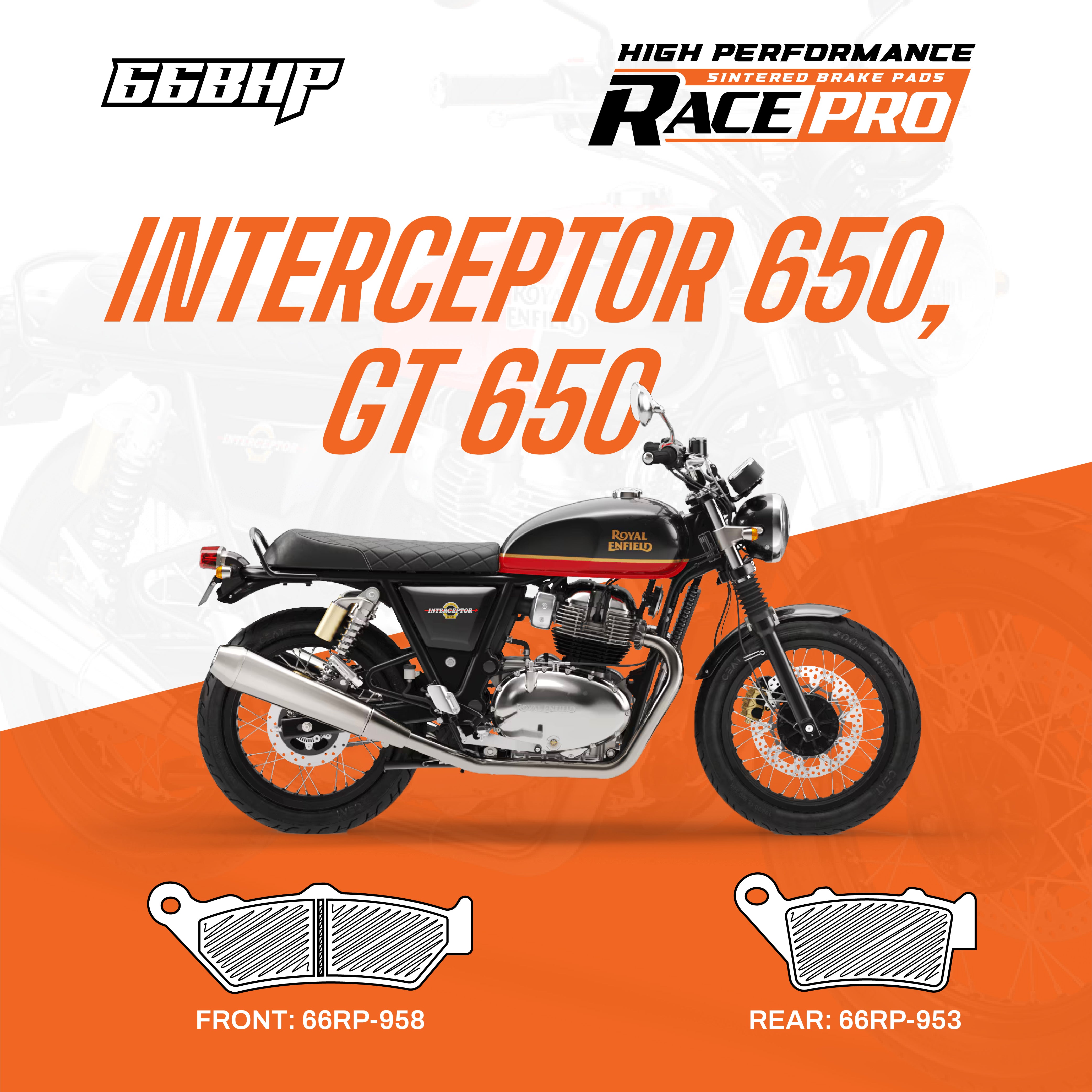 Royal Enfield GT Interceptor 650 Race Pro Sintered Brake Pad – LRL Motors