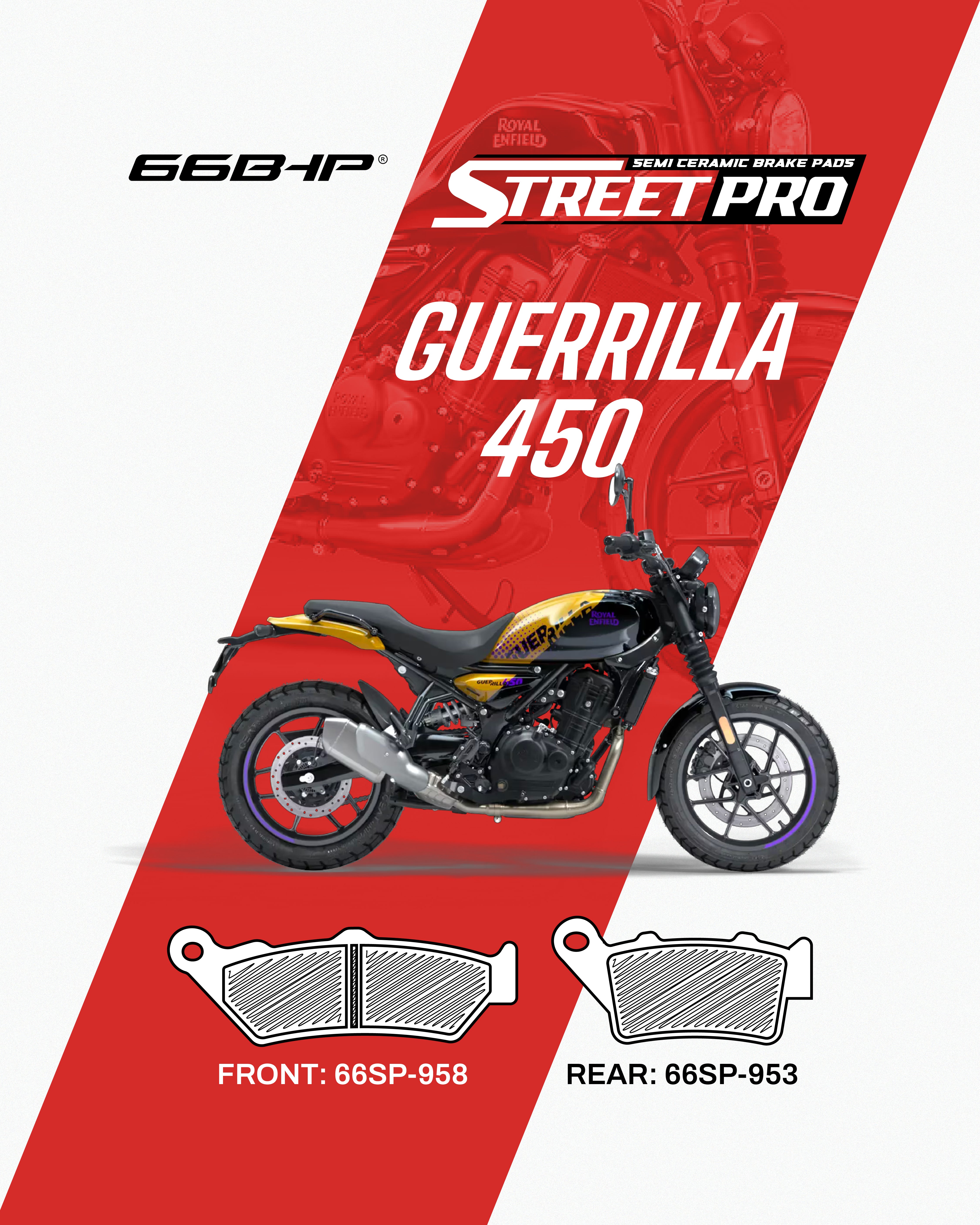 Royal Enfield Guerrilla 450 Street Pro Semi Ceramic Brake Pads – LRL Motors