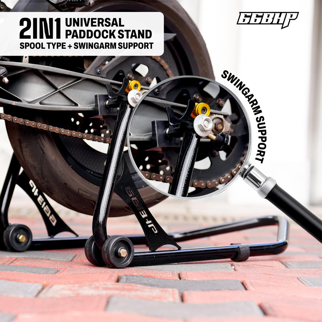 66Bhp Universal Paddock stand Spool Type + Swing Arm ( 2 in 1 ) – LRL ...