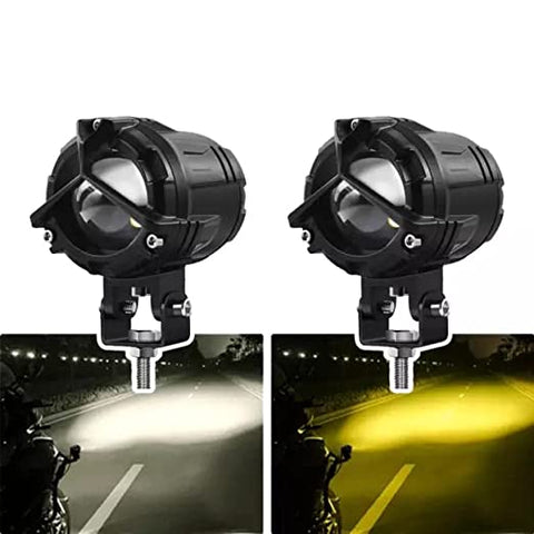 HJG Dual Tone yellow/white Fog Light Heavy + Universal Fit for all car ...