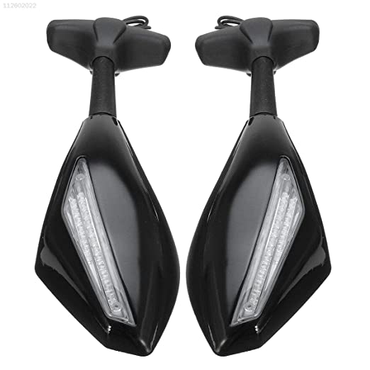 Motorcycle Mirrors with LED Indicator Motorbike – LRL Motors