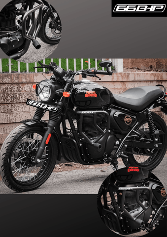 Royal Enfield Hunter 350 Maxima Crash Guard with Slider by 66Bhp – LRL ...