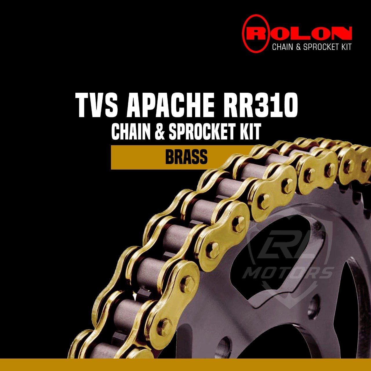 TVS Apache RR 310 Rolon Brass Chain & Sprocket Kit – LRL Motors
